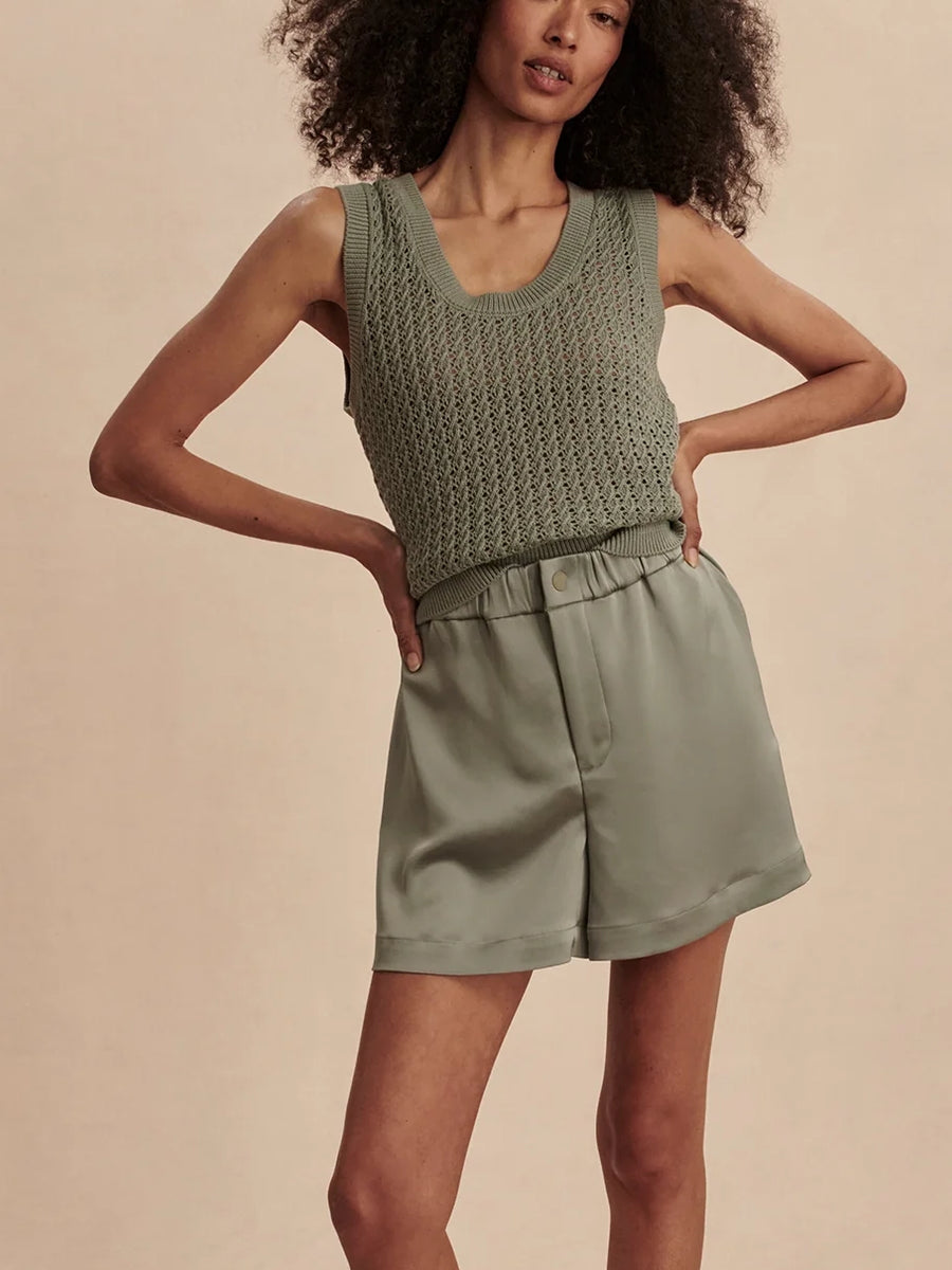 Ferns Open Knit Tank in Shadow | Shop Varley for Women | Green – J. Longs