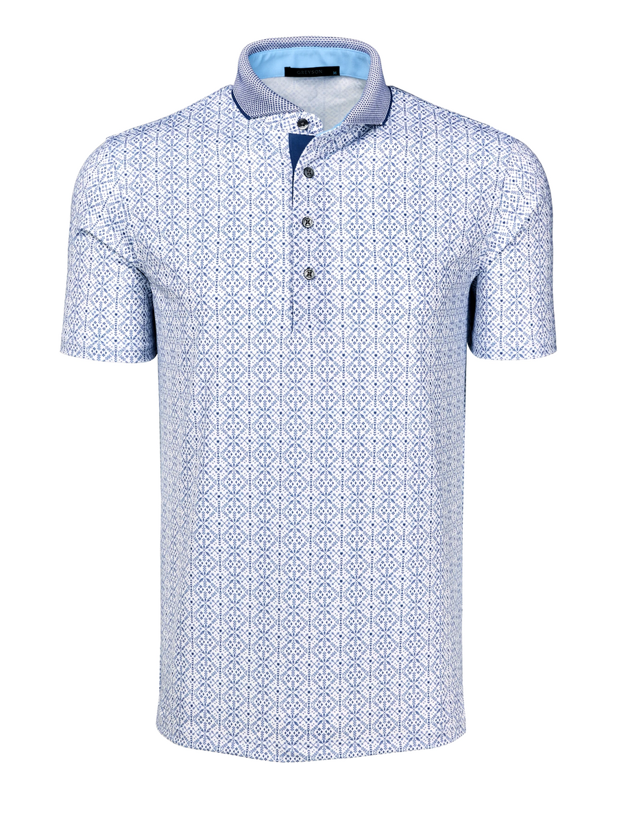 Echo Falls Short Sleeve Polo in Arctic | Shop Greyson for Men – J. Longs